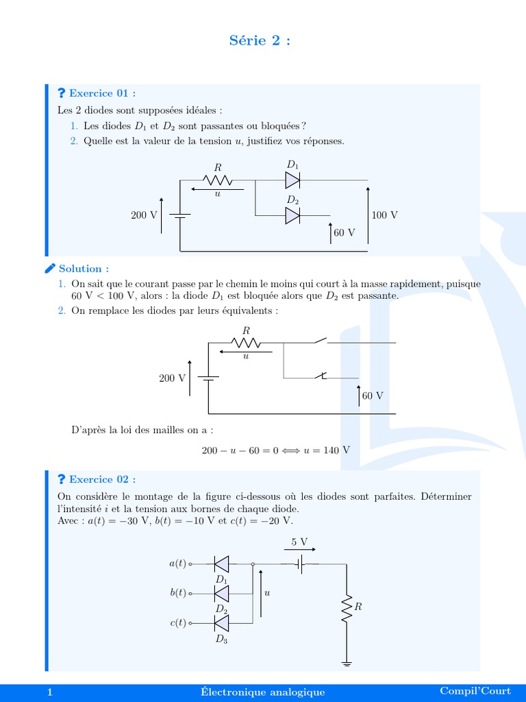 Série 2:: ? Exercice 01 | PDF
