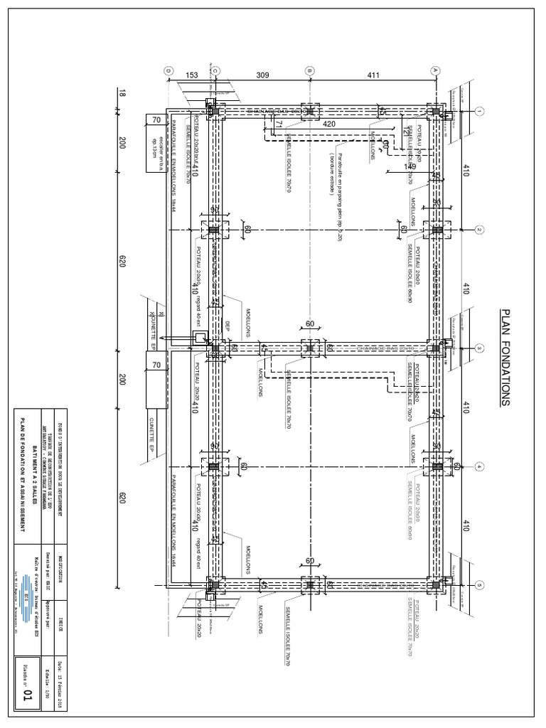 1 - Plan de Fondation (A3) | PDF