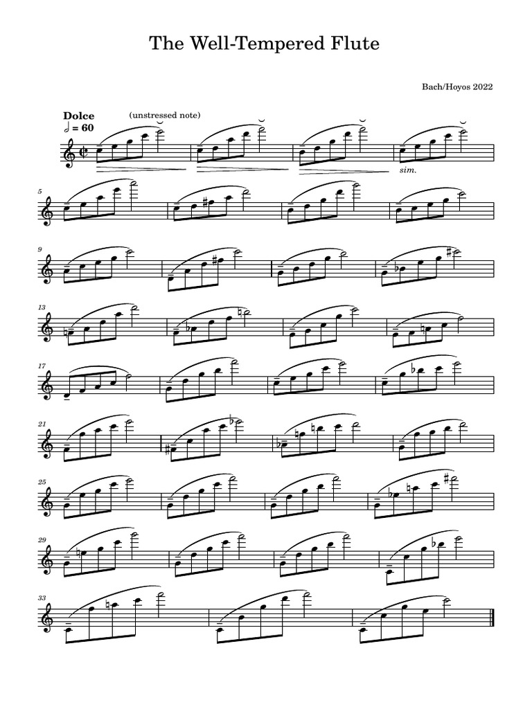 Bach - The Well Tempered Flute | PDF