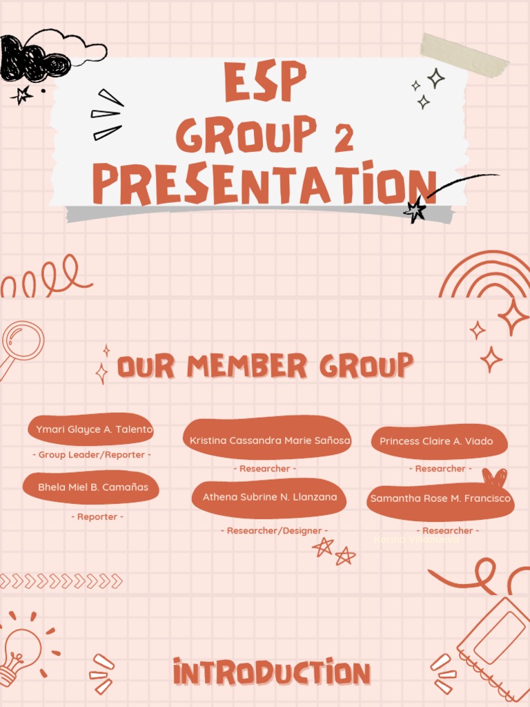 ESP Presentation: Group 2 | PDF
