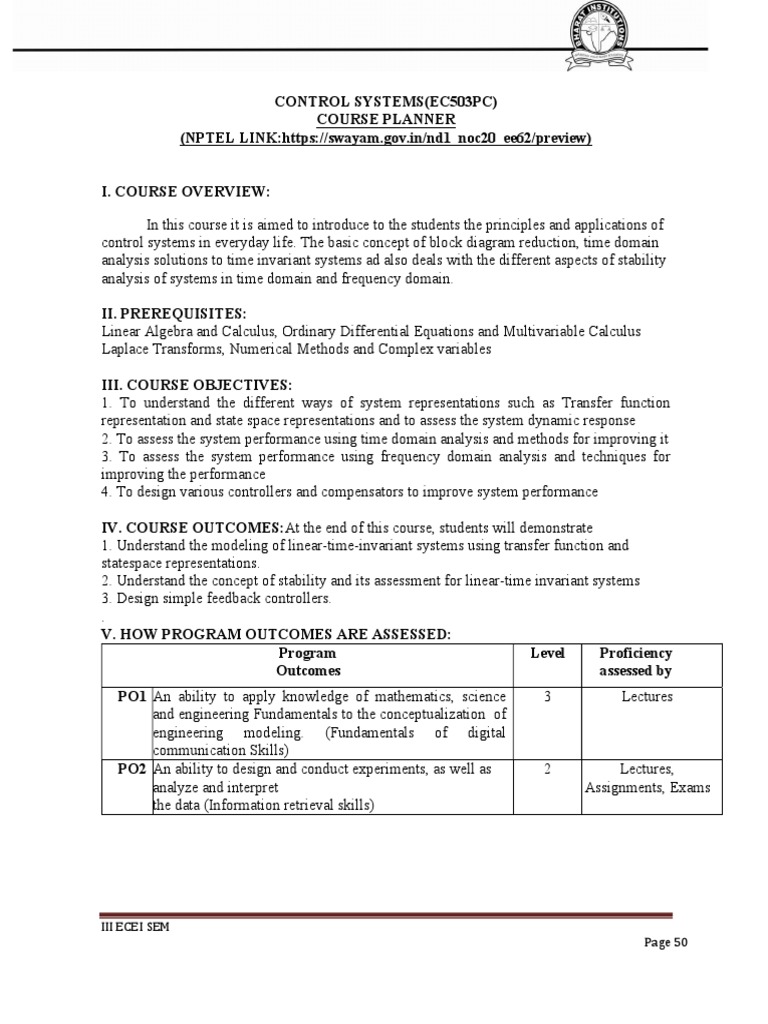 Control System | PDF | Control Theory | Engineering