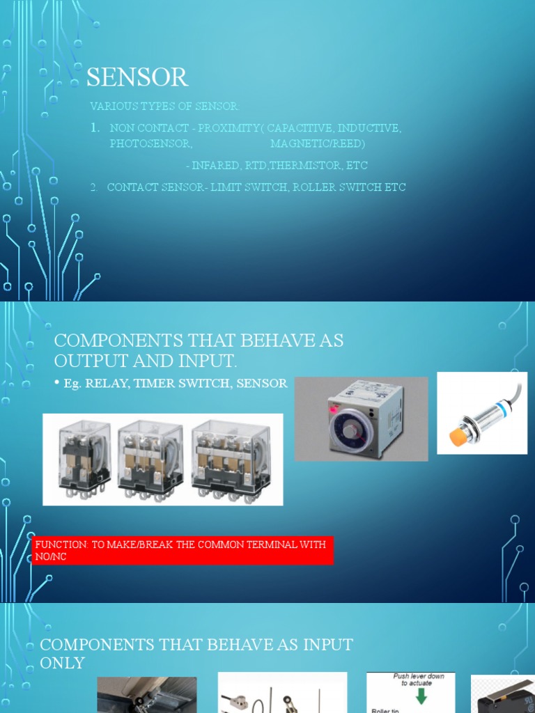 Types and Functions of Sensors | PDF