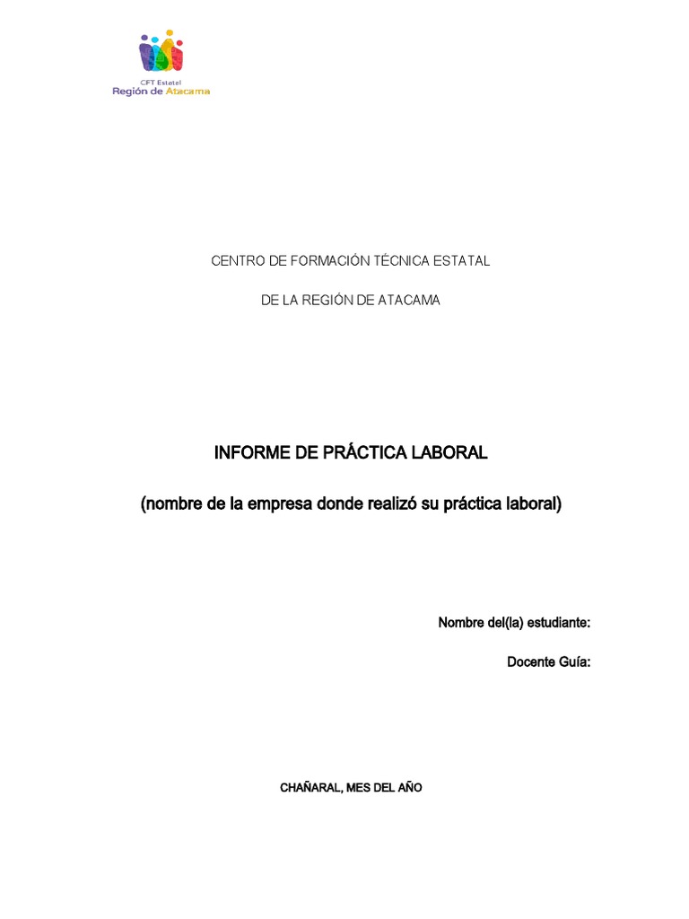 Formato Informe de Práctica Laboral Administración de Empresas | PDF