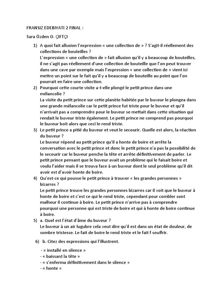 Fransiz Edebiyati 2 Final | PDF Fransiz Edebiyati 2 Final | PDF