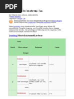 Simbol - Simbol Dalam Matematika | PDF