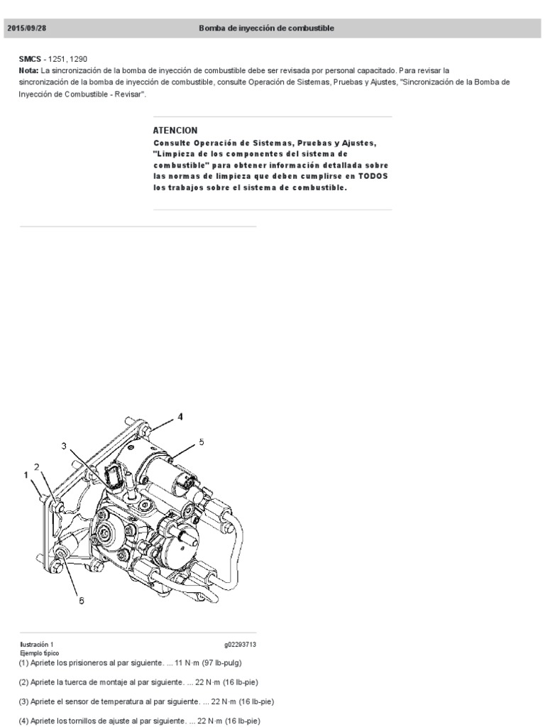 Atencion: 2015/09/28 Bomba de Inyección de Combustible | PDF