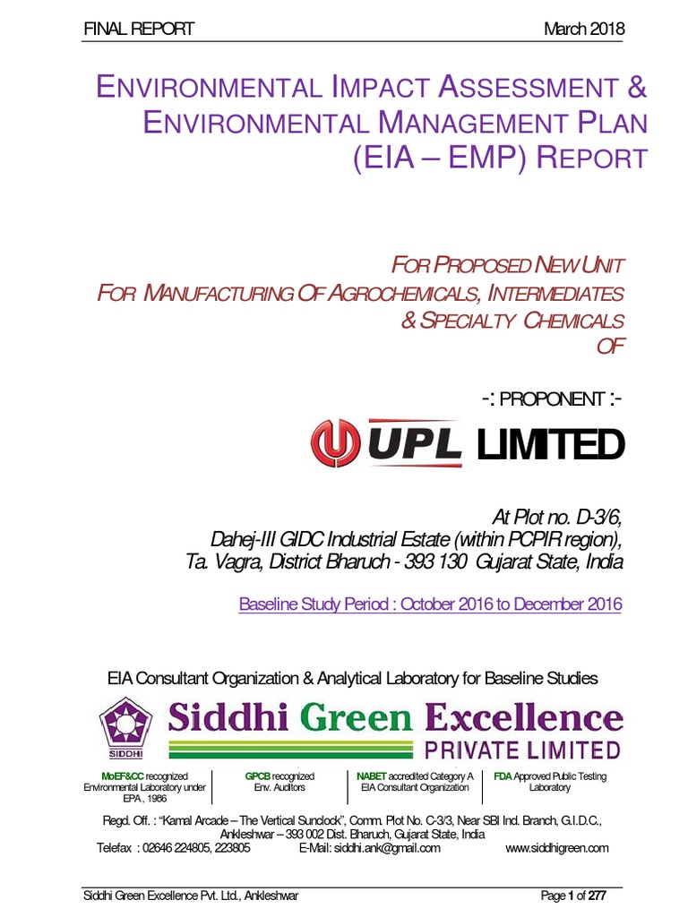 Limited: E I A & E M P (Eia - Emp) R | PDF