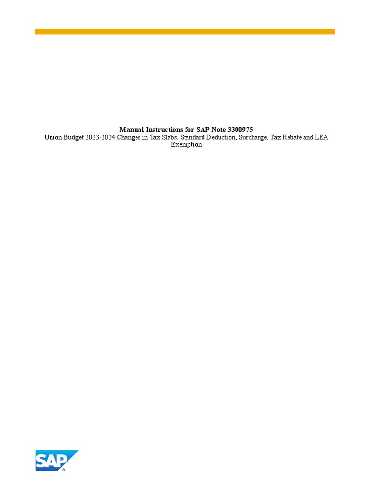 Manual Instructions For Union Budget 2023-2024 | PDF | Taxes | Economies