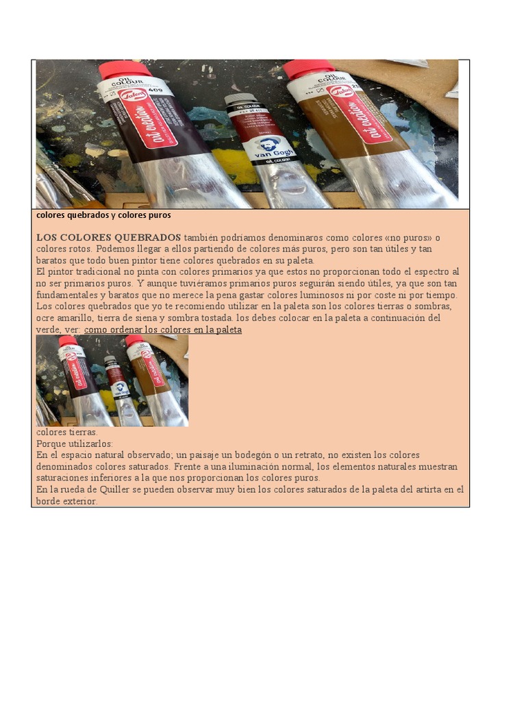 Colores Quebrados y Colores Puros | PDF