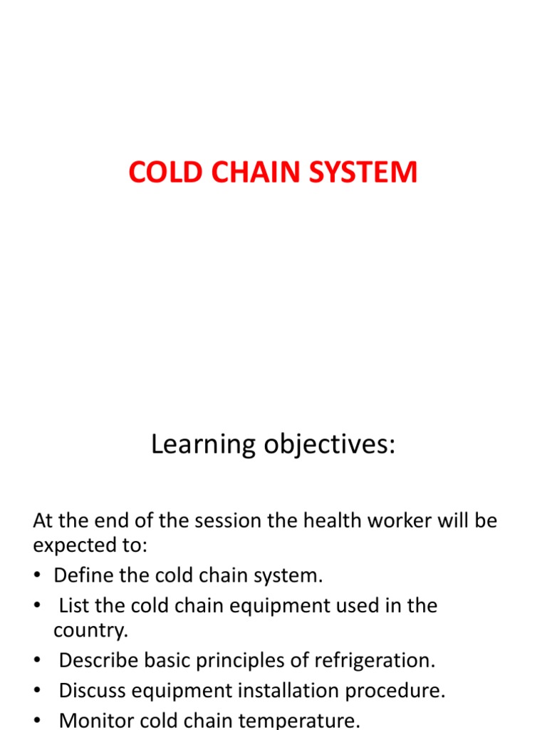 Cold Chain System | PDF | Refrigerator | Heat Transfer