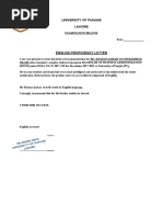English Proficiency Certification Letter | PDF | Pedagogy | Communication