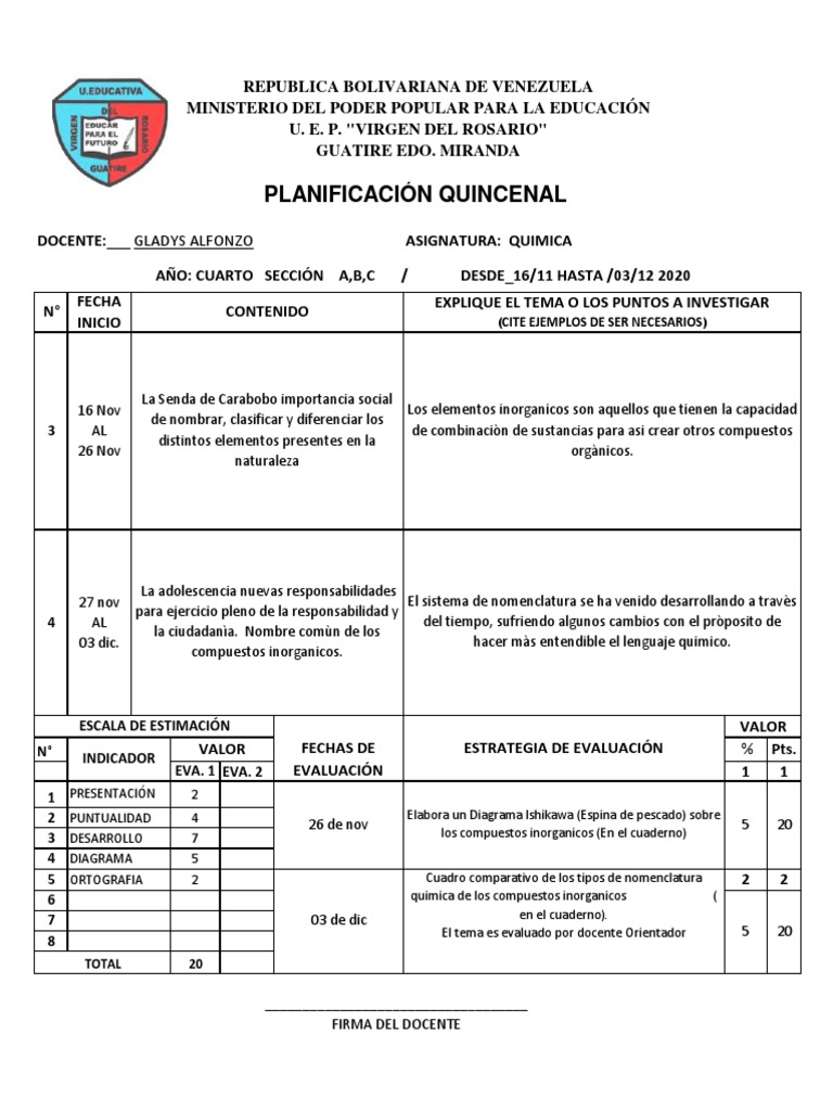 Quimica 4to Año Guia 2 Pdf Química