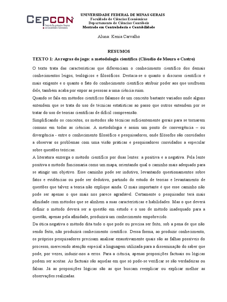 Resumo Textos - Aula 5 | PDF