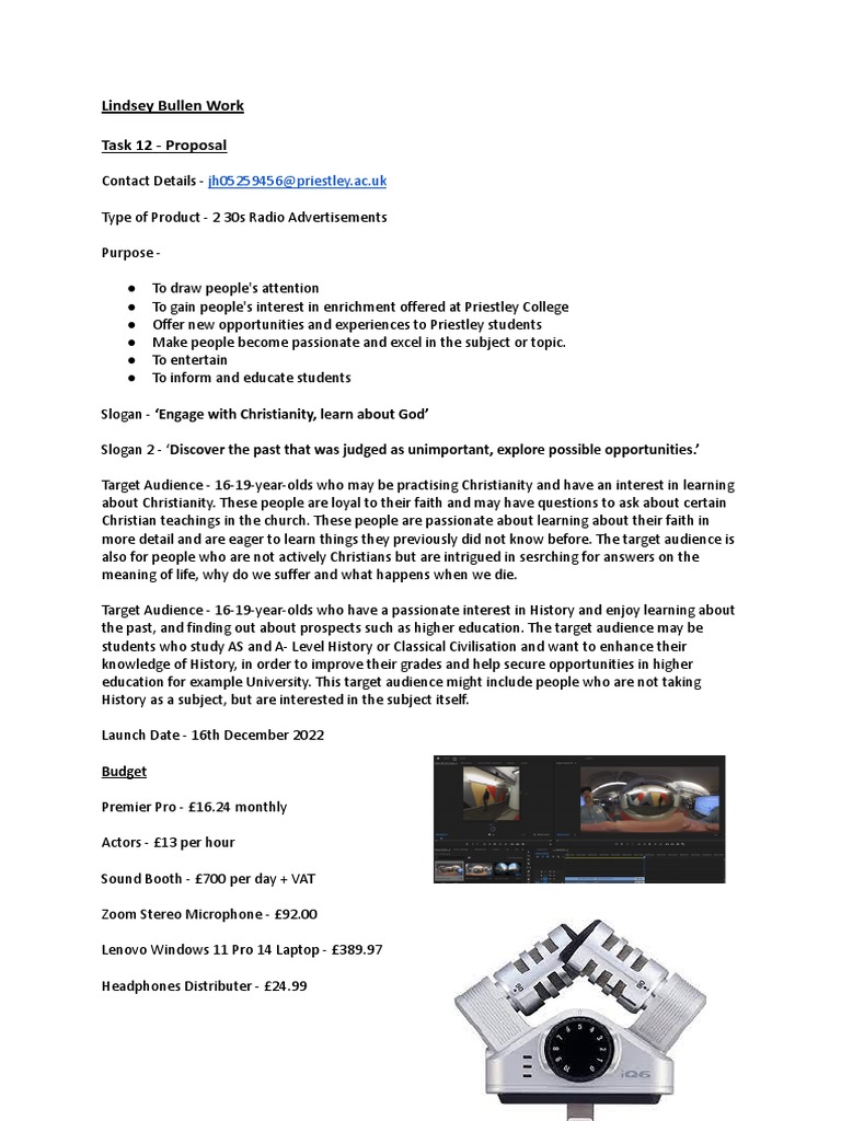 Radio Advertising Proposal | PDF