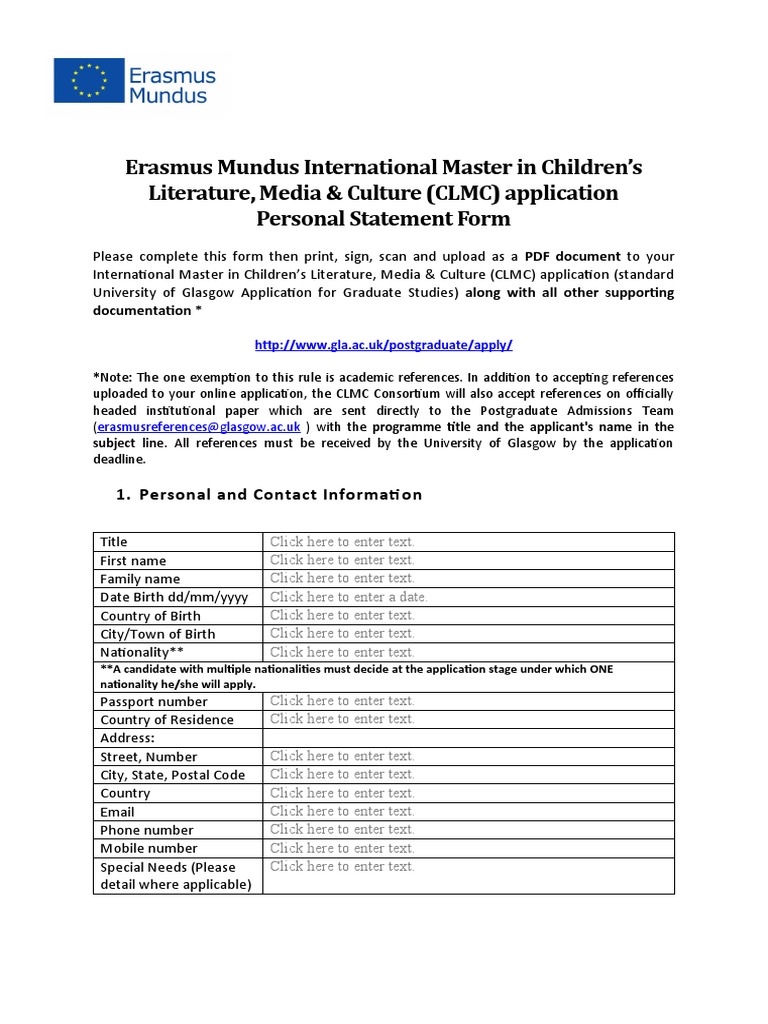 Erasmus Mundus International Master in Children's Literature, Media & Culture (CLMC) Application ...