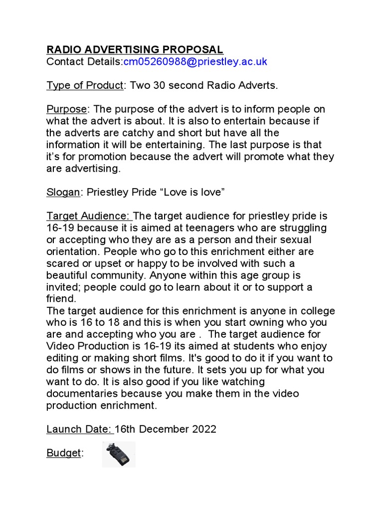 Radio Advertising Proposal | PDF | Defamation | Intellectual Property