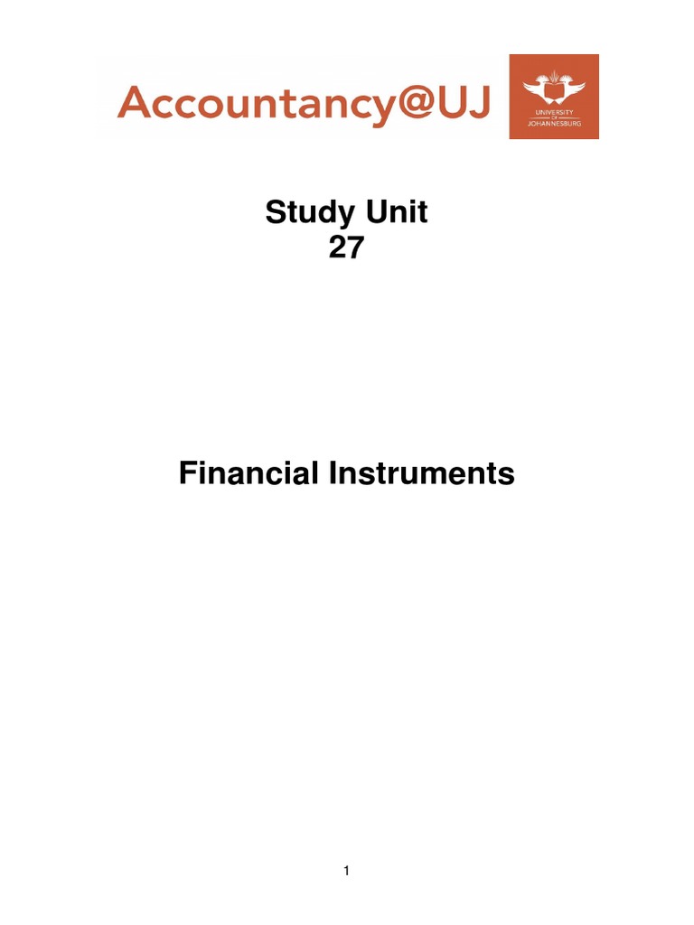 LEARNER GUIDE Unit 27 REK 3 IFRS 9 Financial Instruments 2018 | PDF ...