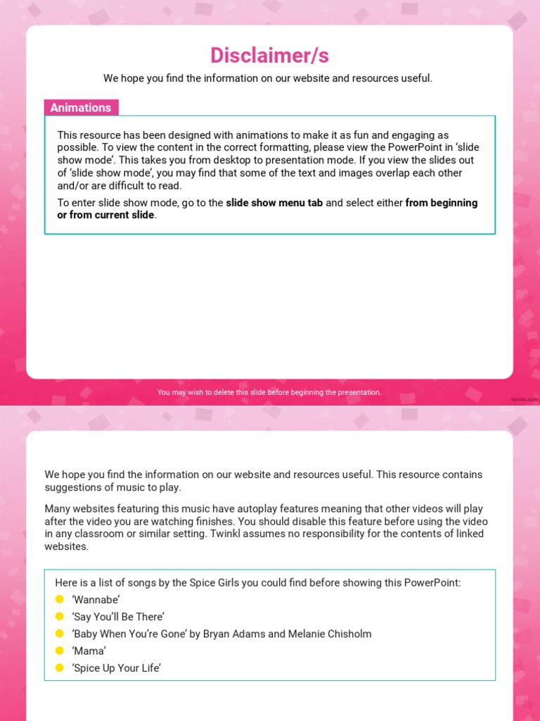 Disclaimer/s: Animations | PDF