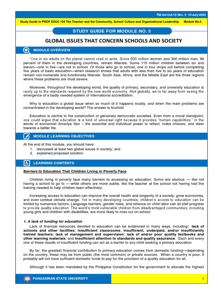 Study Guide 5 | PDF | Poverty | Poverty & Homelessness