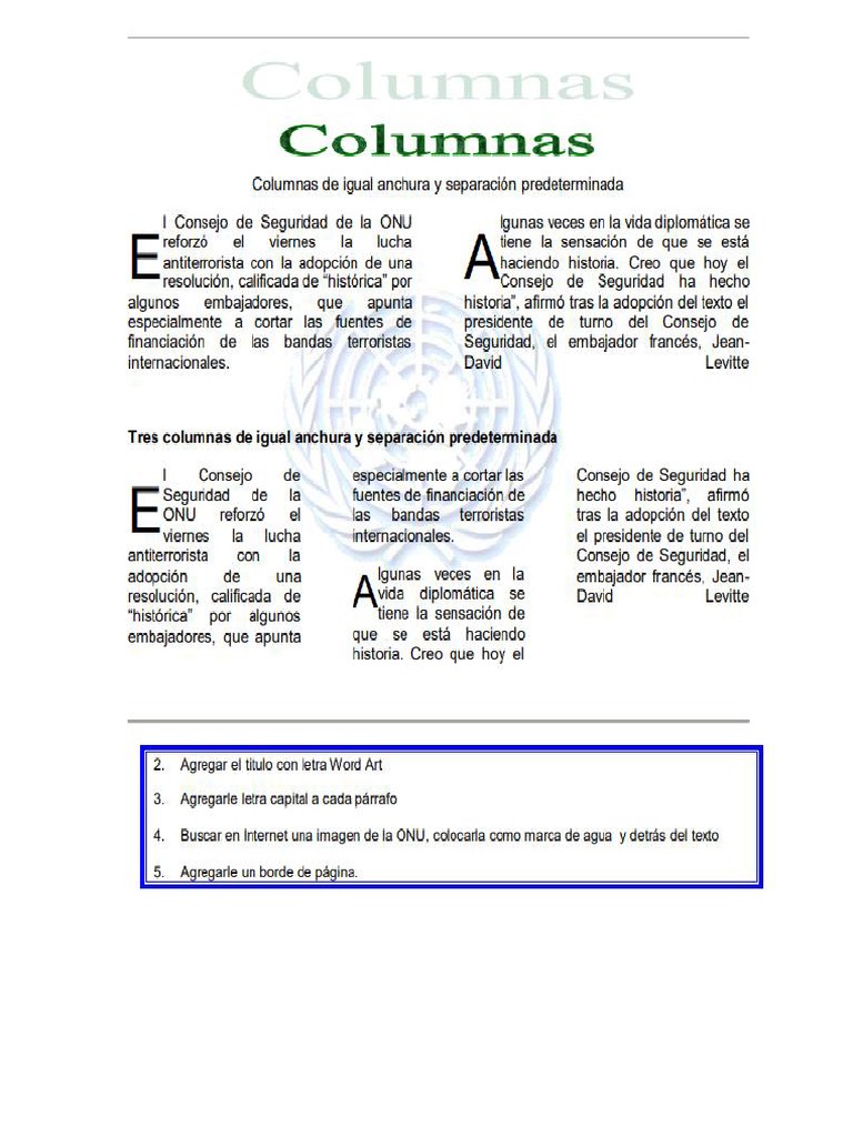 Ejercicio de Word 2023 | PDF