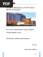 Project Proposal For 5 Star Hotel | PDF | Tourism | Internal Rate Of Return