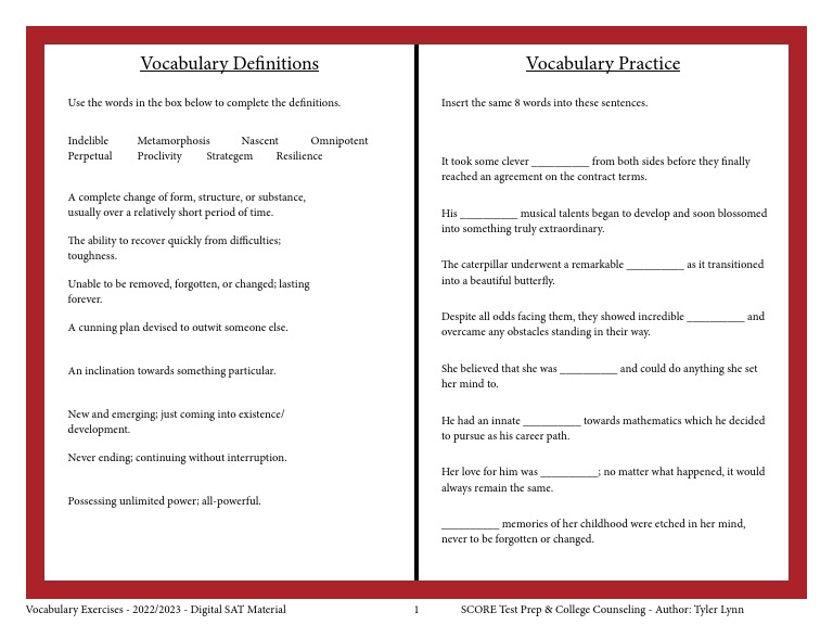 Vocab Questions (Set 4 Definitions) | PDF | Cognition