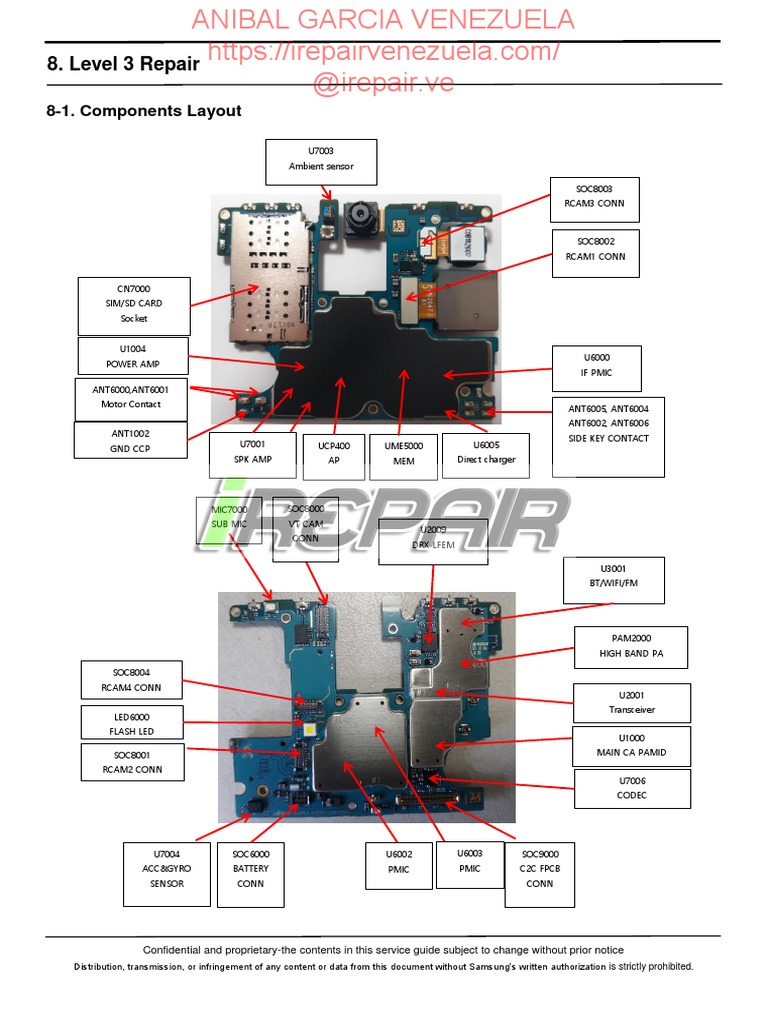 Level 3 Repair: 8-1. Components Layout | PDF | Computer Hardware ...