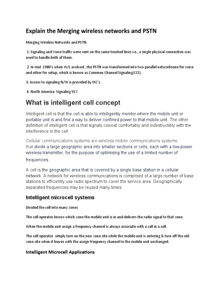 Merging Wireless Networks and PST | PDF | Computer Network | Radio