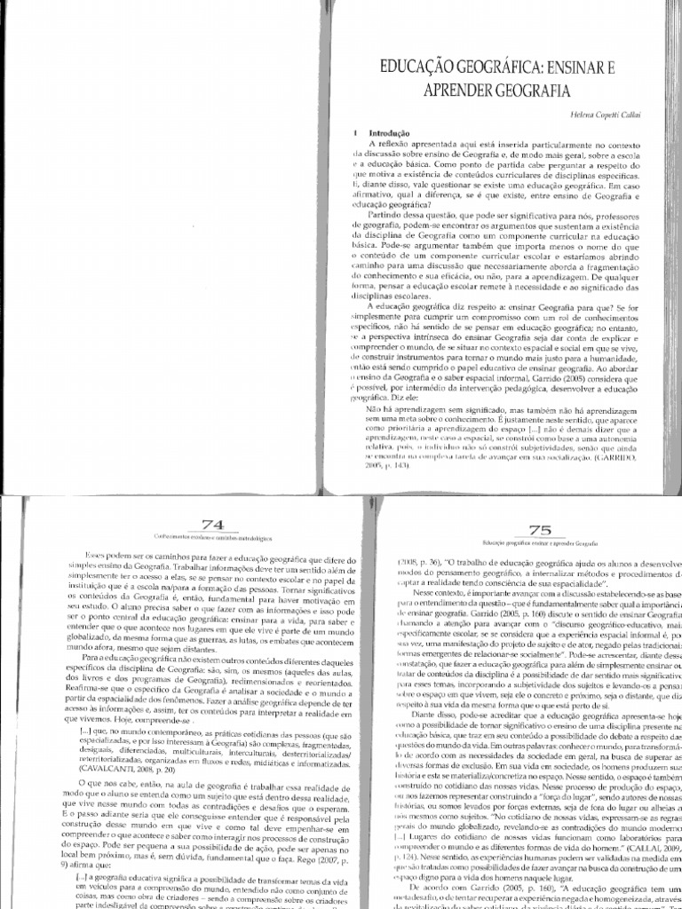 CALLAI - Educao Geogrfica | PDF