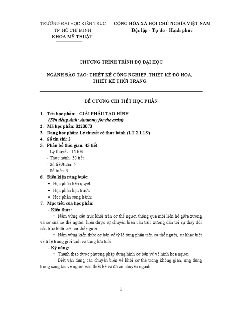 Giải phẫu tạo hình | PDF