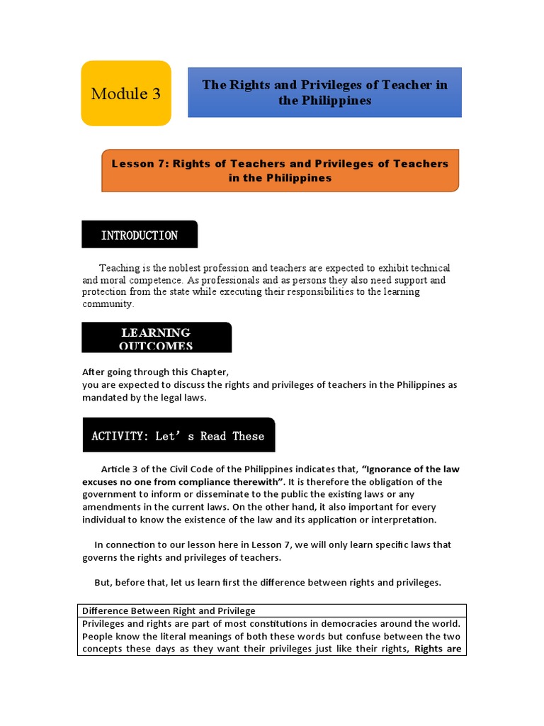 EDUC 3 (Module 3,4) | PDF
