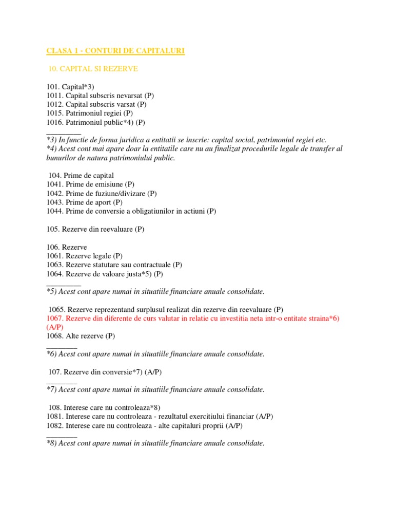 Plan de Conturi Explicat | PDF