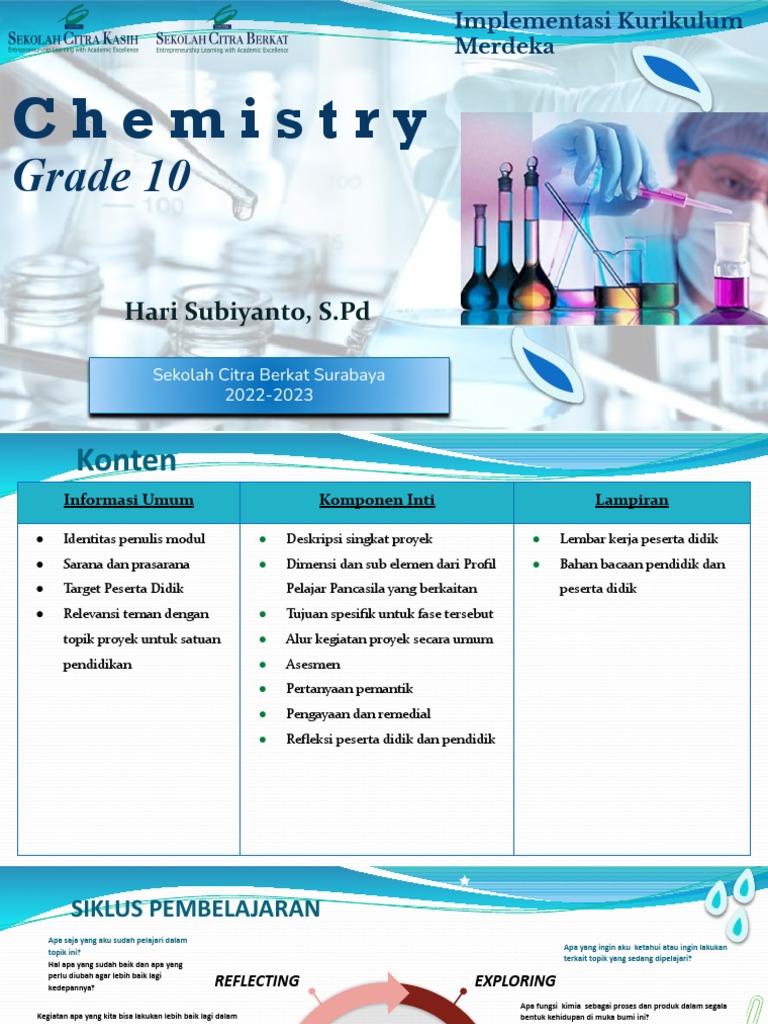 Kimia - Modul Ajar Kelas 10 Term 3 Stoikiometry .pptx | PDF
