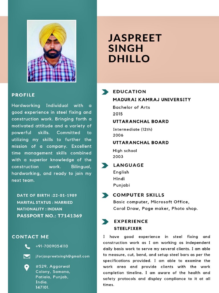 Jaspreet Singh Dhillo Resume | PDF