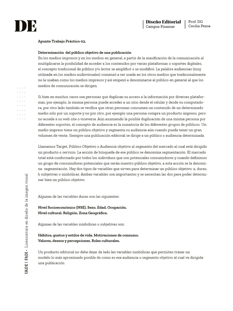 Apunte TP03 | PDF | Producto (Negocio) | Publicación