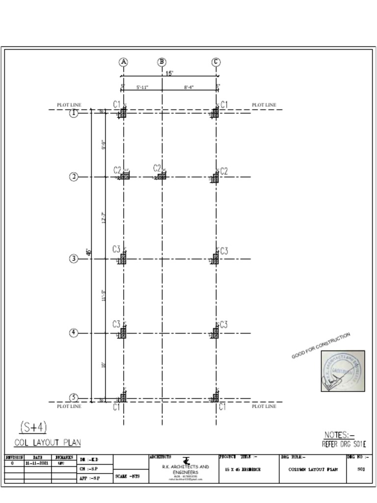 15X45 - Column Layout Plan | PDF