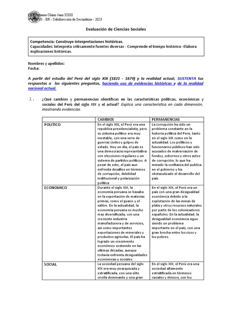 Análisis Comparativo De Las Características Políticas Económicas Y