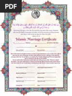 Nikah Certificate Template | PDF | Marriage | Marriage, Unions And ...