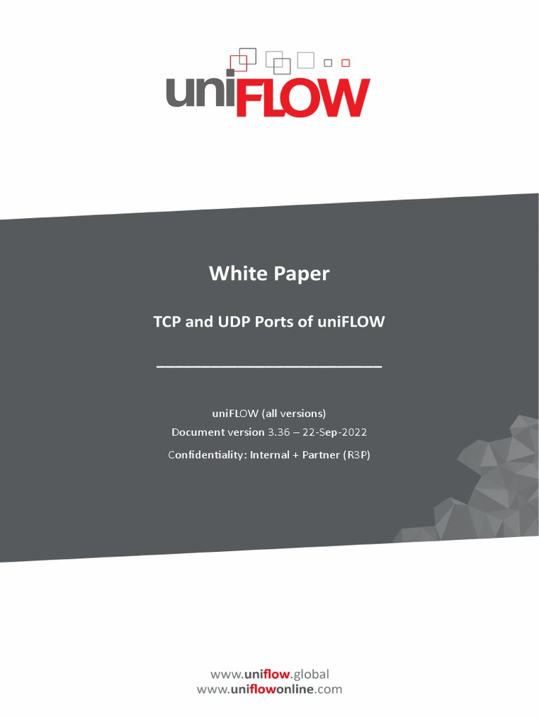 White Paper - TCP and UDP Ports of uniFLOW - V3.36 | PDF | Port (Computer Networking ...