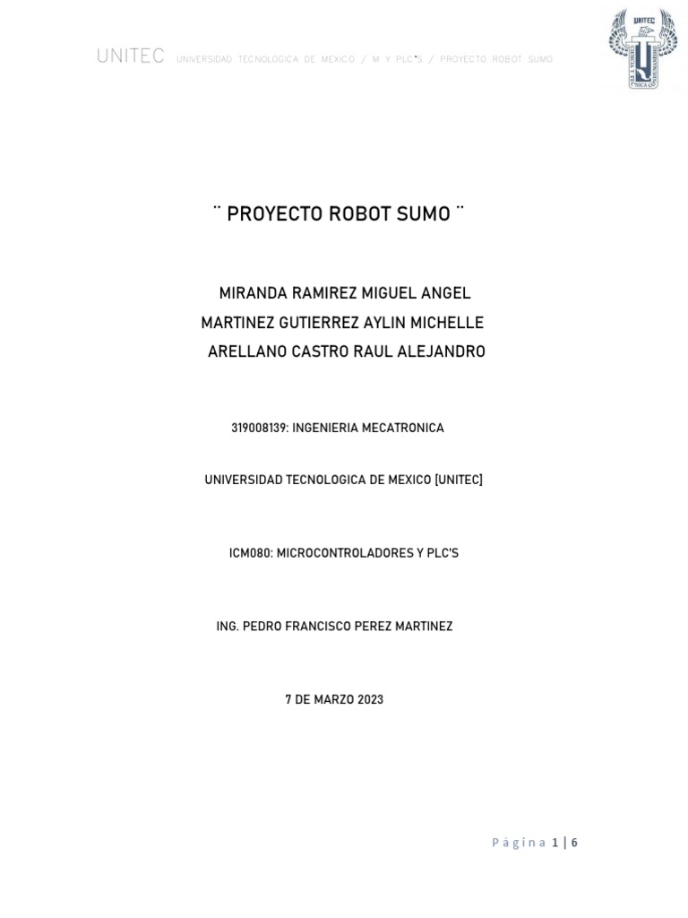 Proyecto Robot Sumo | PDF | Robot | Robótica