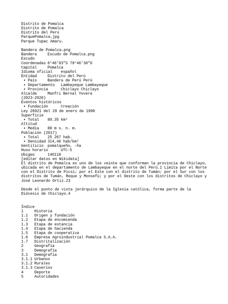 Pomalca | PDF