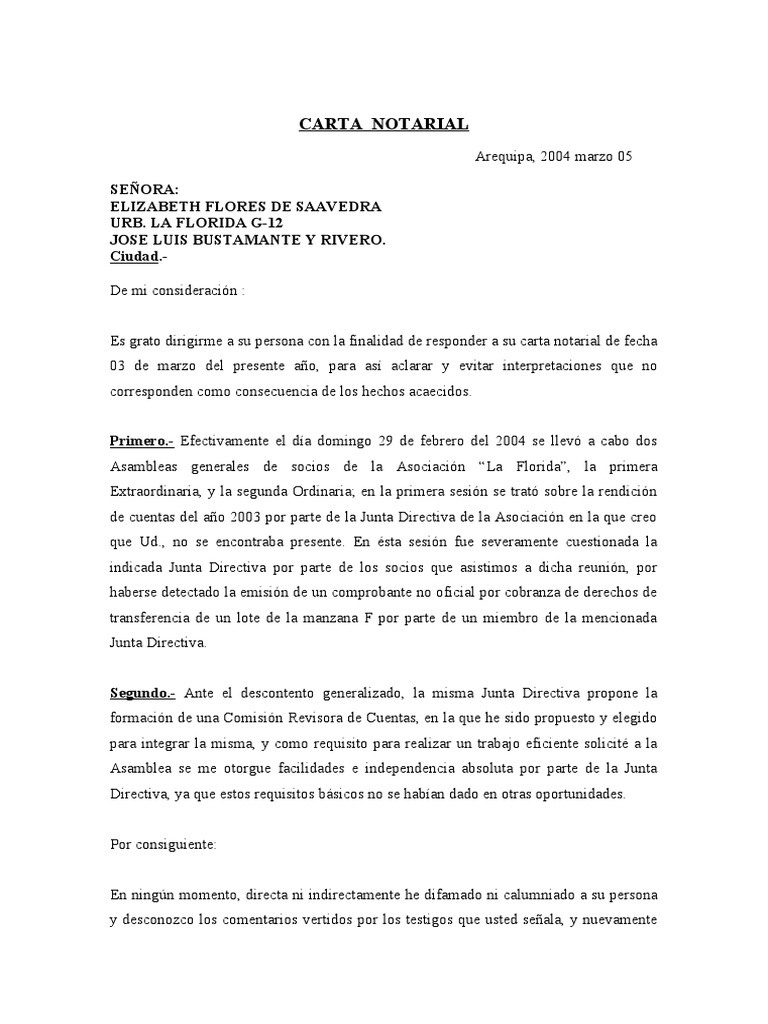 Carta Notarial | PDF | Gobierno