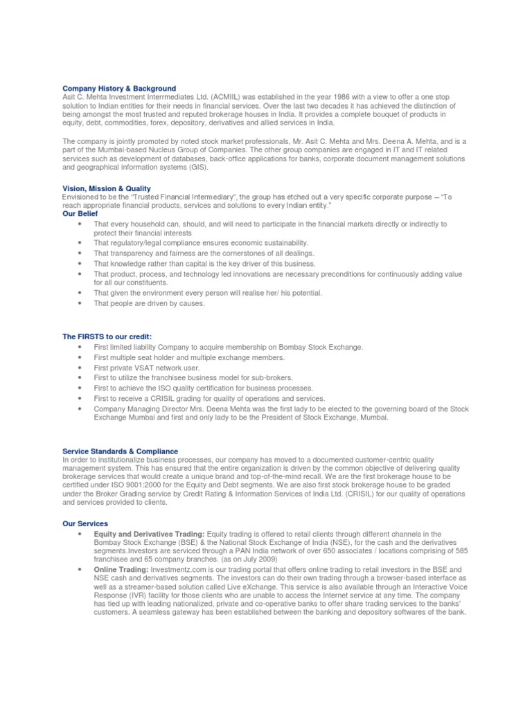 A Comprehensive Overview of Asit C. Mehta Investment Intermediates Ltd ...