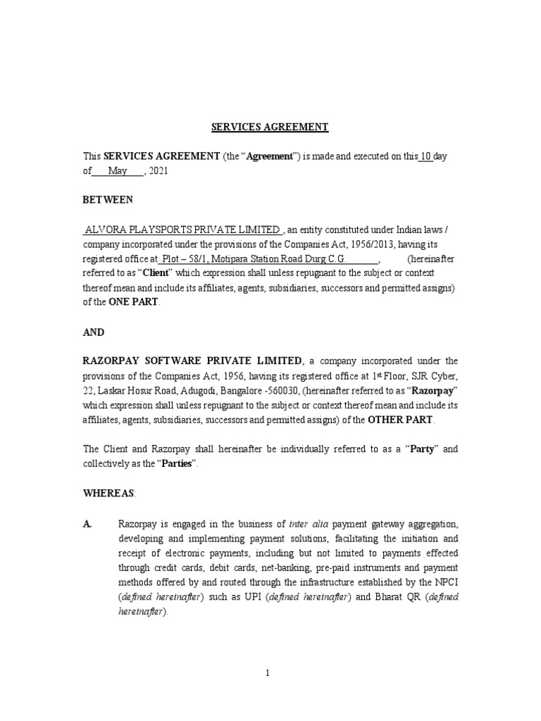 (Gaming) Merchant Services Agreement | PDF | Debit Card | Breach Of ...