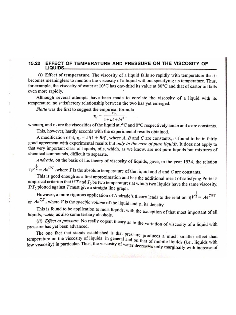Exercise On Determination of Viscosity With Solutions | PDF