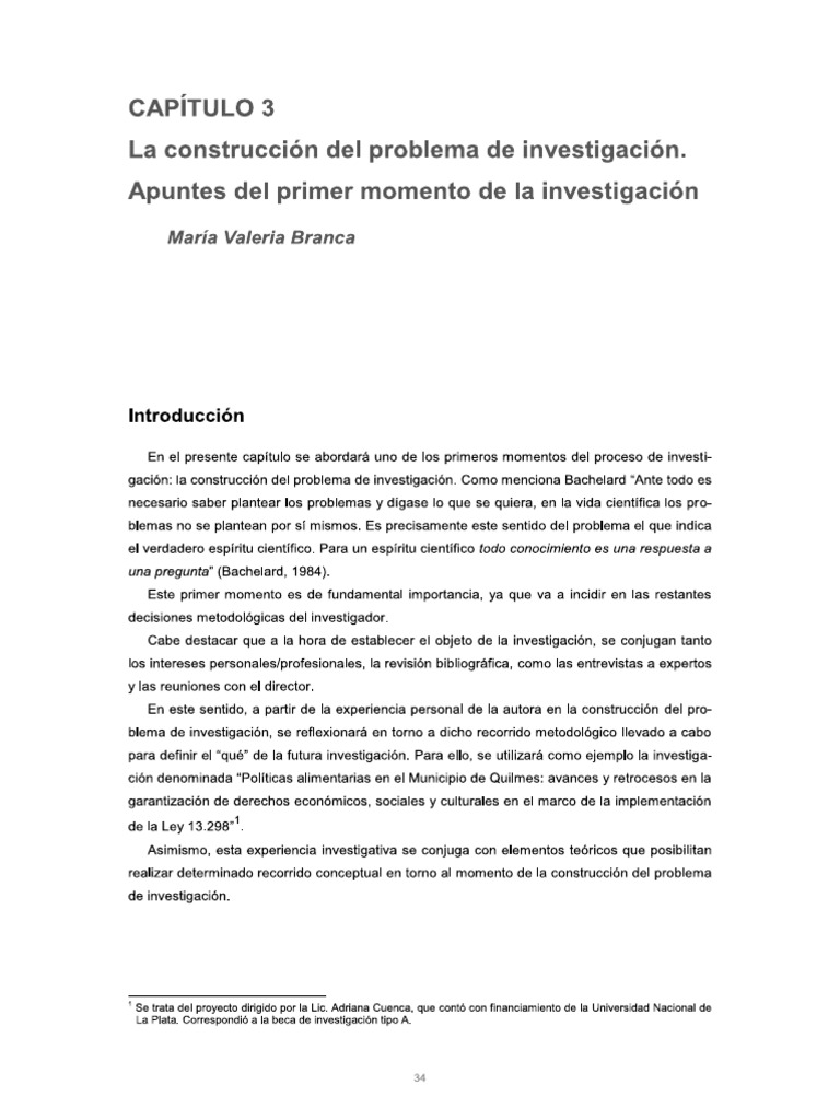 Branca MV La Construccion Del Problema Capitulo 3 en Cuenca y Lozano 1 | PDF