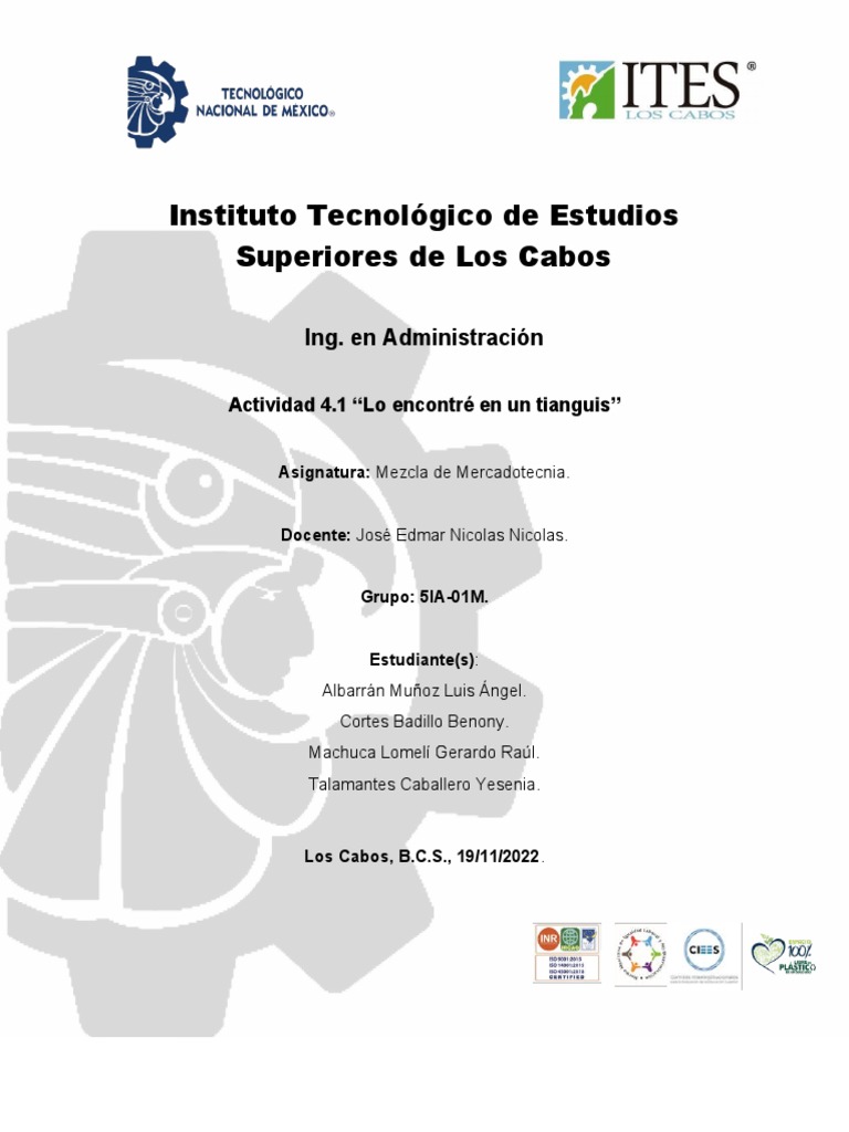 Instituto Tecnológico de Estudios Superiores de Los Cabos: Ing. en ...