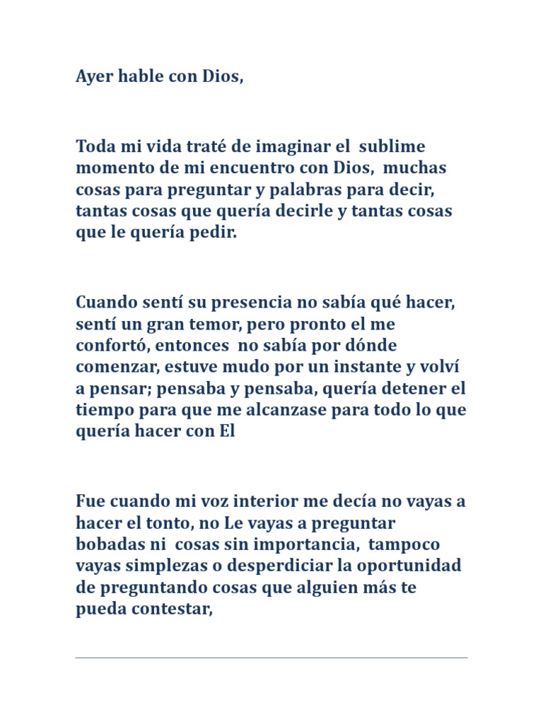 Ayer Hable Con Dios2020 | PDF