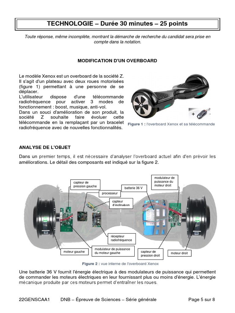 DNB 2022 Asie Proposition Correction | PDF | Télécommande | Puissance (physique)