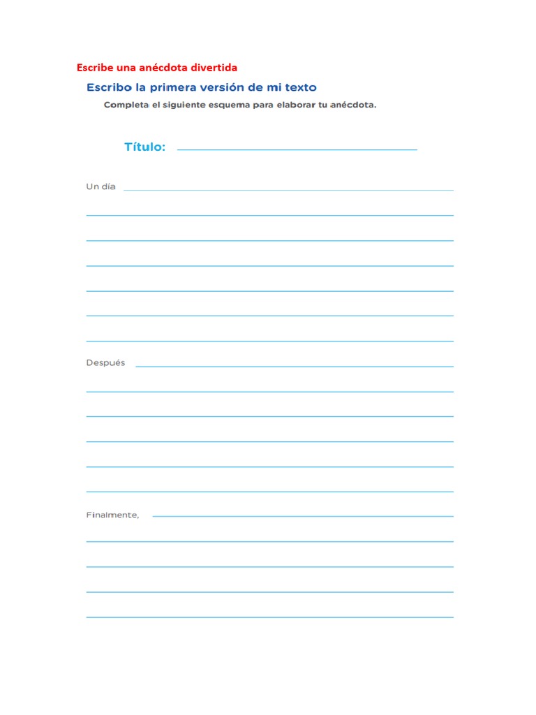 Ficha de Anecdota | PDF